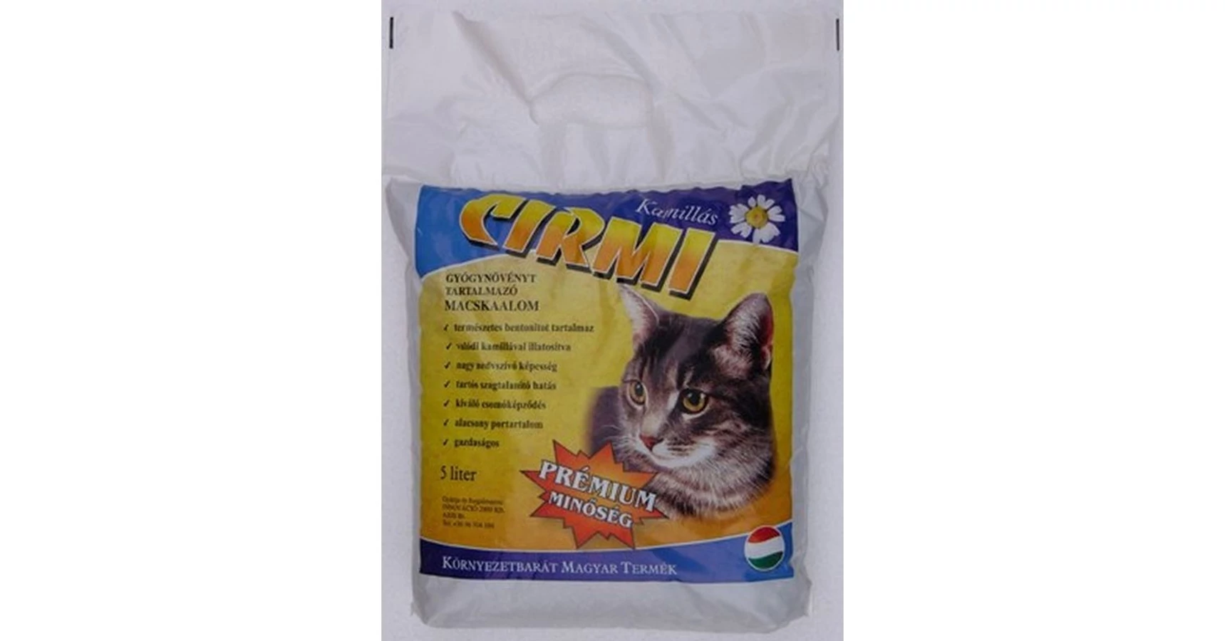 Cirmi Macskaalom Kamillás 5kg - allatoutlet.hu